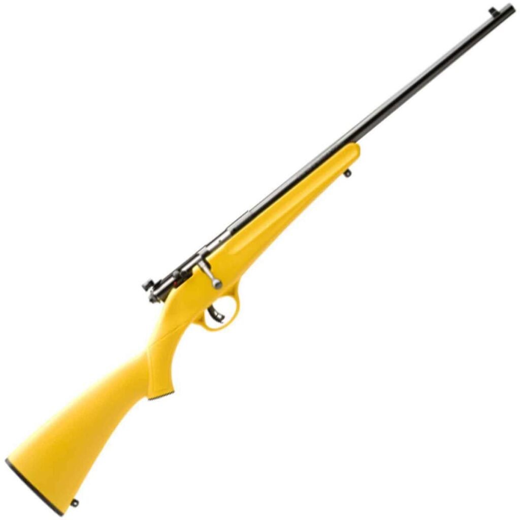 Savage Rascal Compact 22 Long Rifle Blued/Yellow Bolt Action Rifle - 16 ...